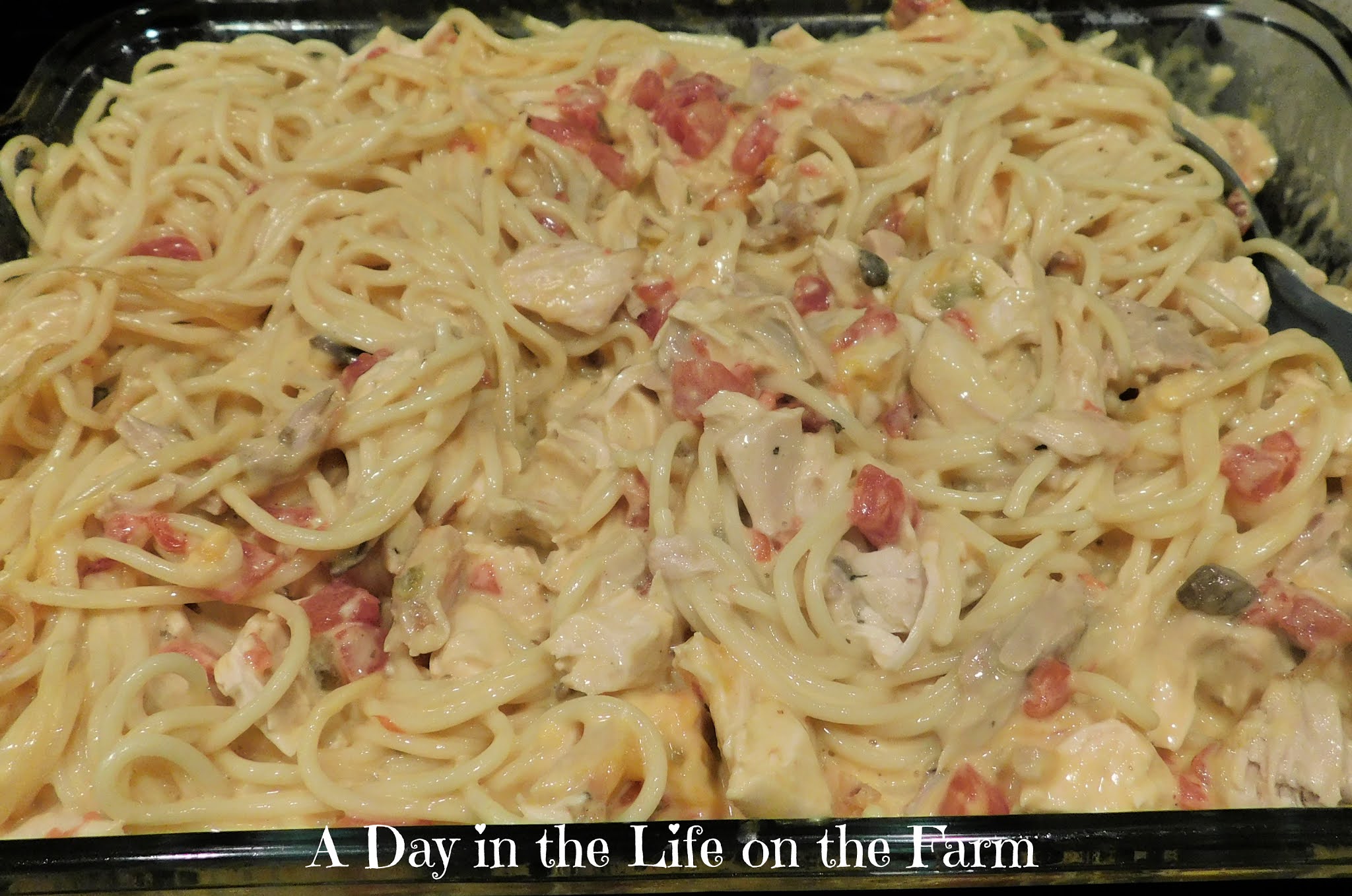 A Day in the Life on the Farm: Chicken Spaghetti #FoodieExtravaganza