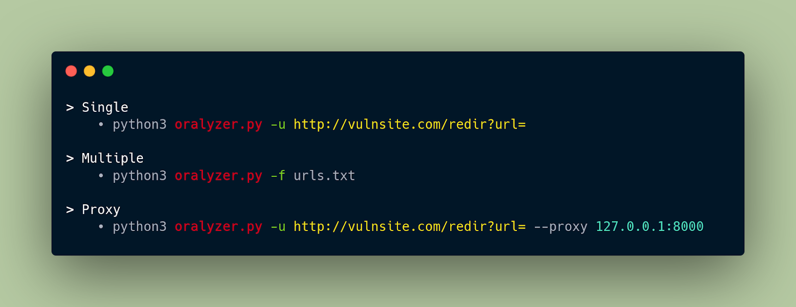 Oralyzer Tool To Identify Open Redirection Pentesttools