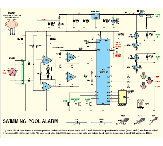 FYP - SWIMMING POOL ALARM ~: Circuit Diagram Of Swimming Pool Alarm ...