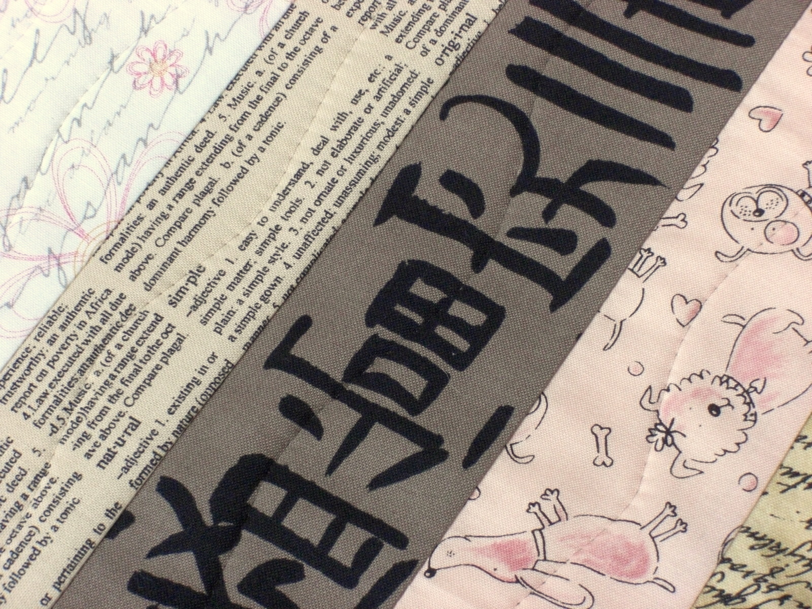 Karen Griska Quilts: Writer's Quilt With Kanji