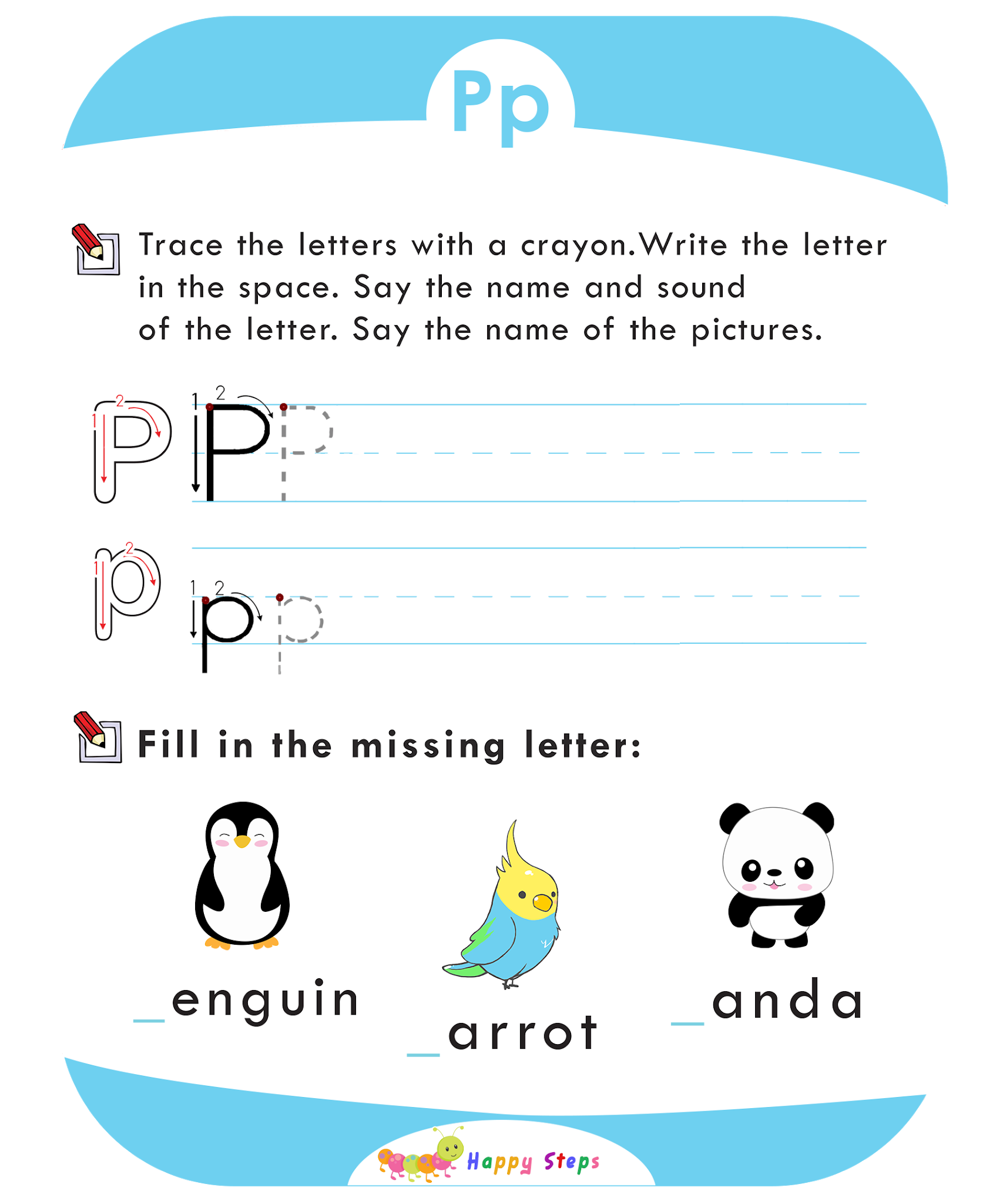 Activity Worksheet -2 Letter -P-