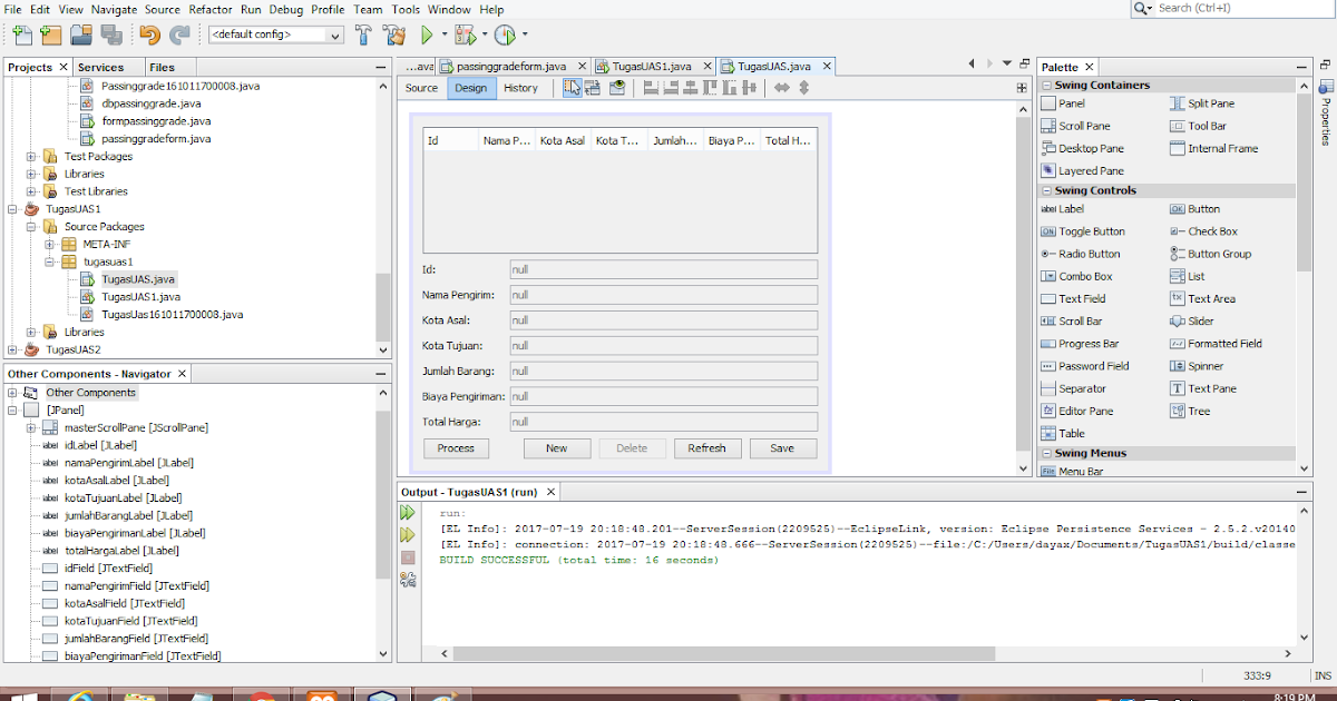 PROJECT SEDERHANA PENGIRIMAN BARANG JAVA (Netbean)