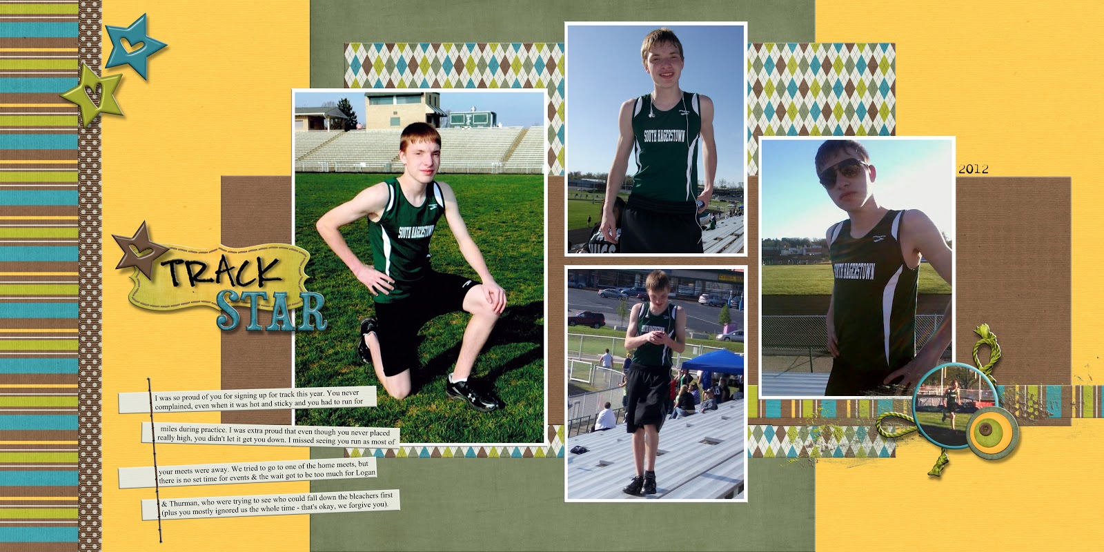 BoomersGirl Designs: Layout: "Track Star"