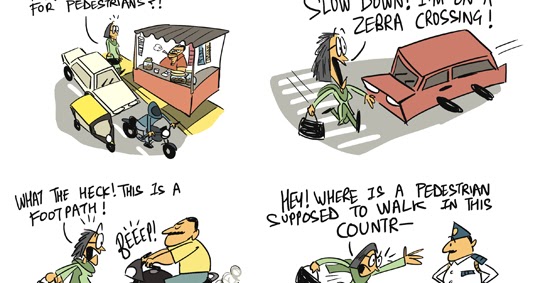Green Humour: No Country for Pedestrians