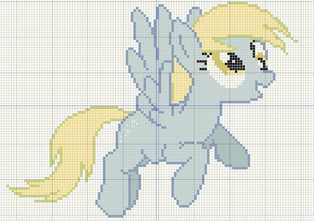 Buzy Bobbins: Derpy Hooves cross stitch design