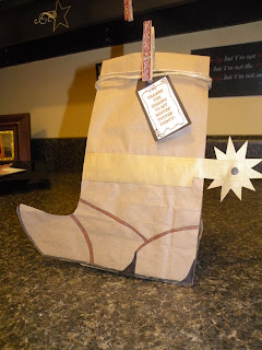 Just a Little Crafting....: Cowboy Boot Favor Bags!