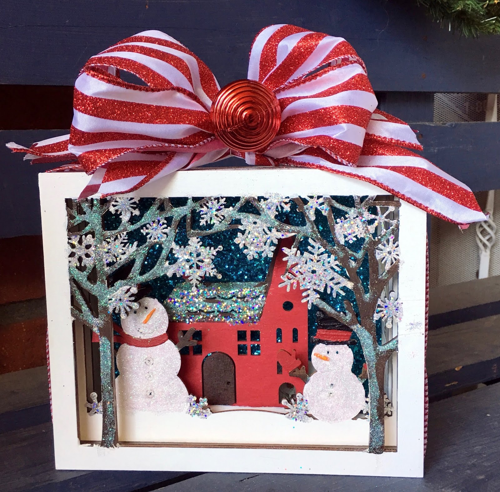 Last Minute DIY Snowman LED Shadow Box Project | Keep Calm and Craft On ...