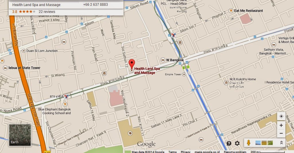 Pinklao / Health Land Spa & Massage Bangkok Map - Tourist Attractions ...