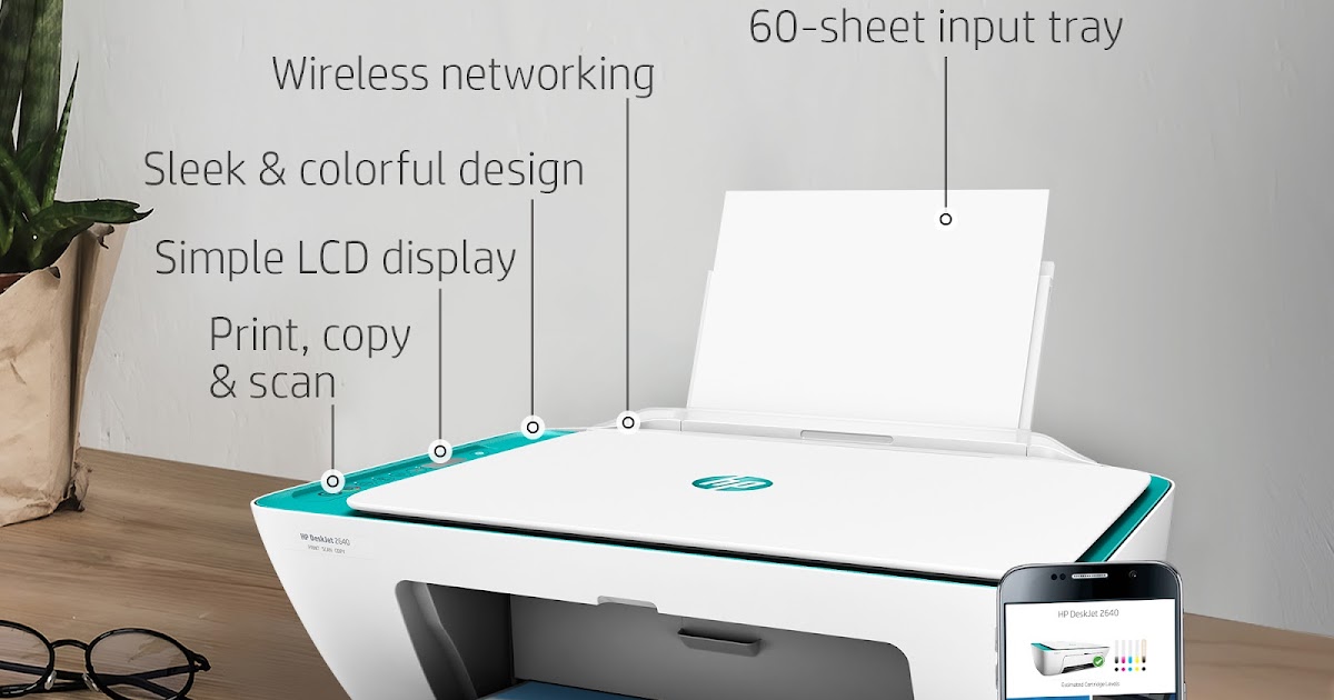 HP DeskJet 2640 All-in-One Wireless Color Inkjet Printer/Copier/Scanner ...