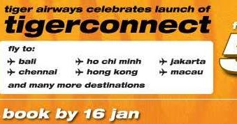 Tiger Airways : tigerconnect with Fares Up to 50% Discount | Travel