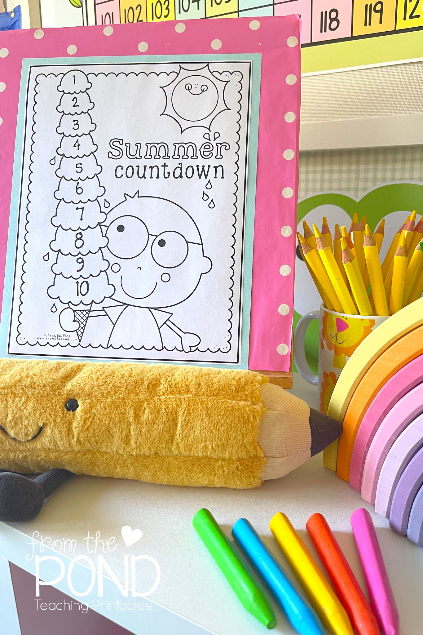 Summer Countdown Coloring Pages | From the Pond