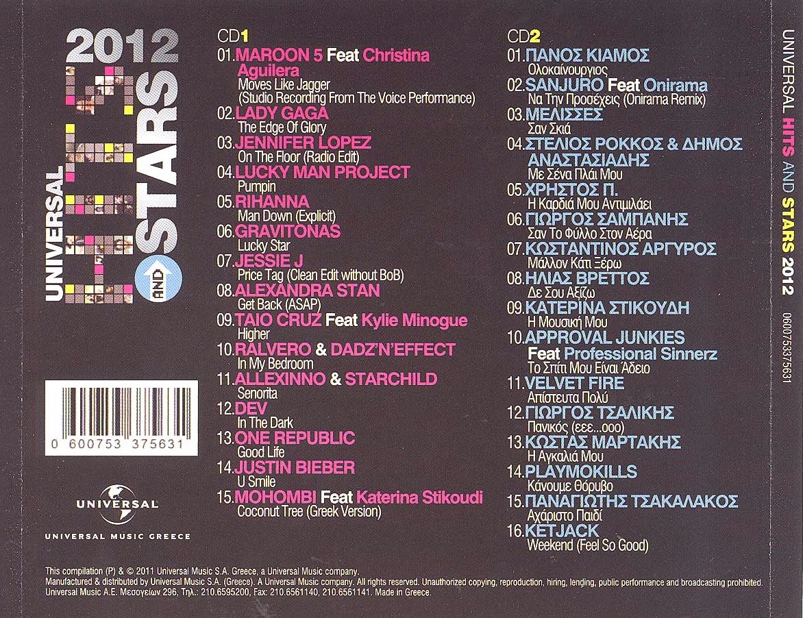 CD COVERS - DIGITAL COVERS: COLLECTION UNIVERSAL HITS AND STARS