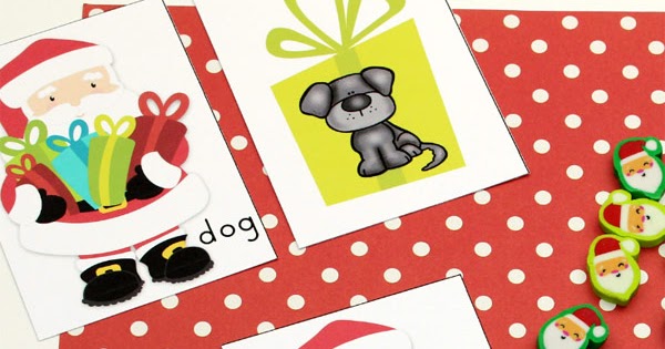 Christmas CVC Word Match | Totschooling - Toddler, Preschool ...