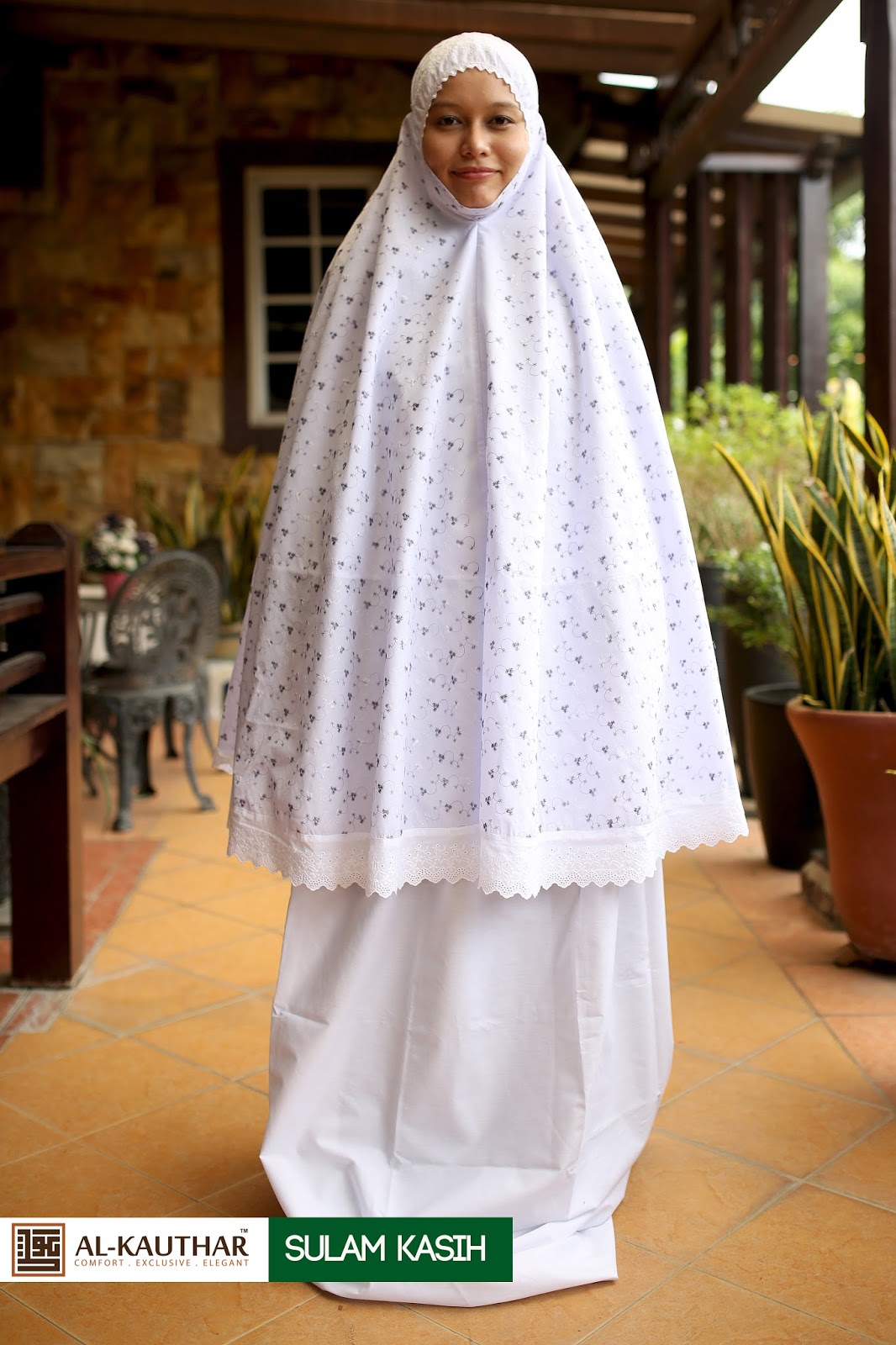 Sulam Kasih Warna Hitam - Telekung Al-Kauthar | Telekung Al-Kauthar Online