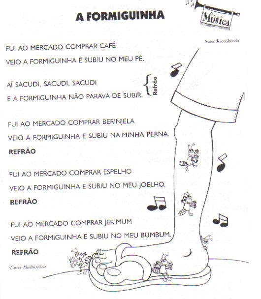 Só para pequeninos: MÚSICA: A FORMIGUINHA