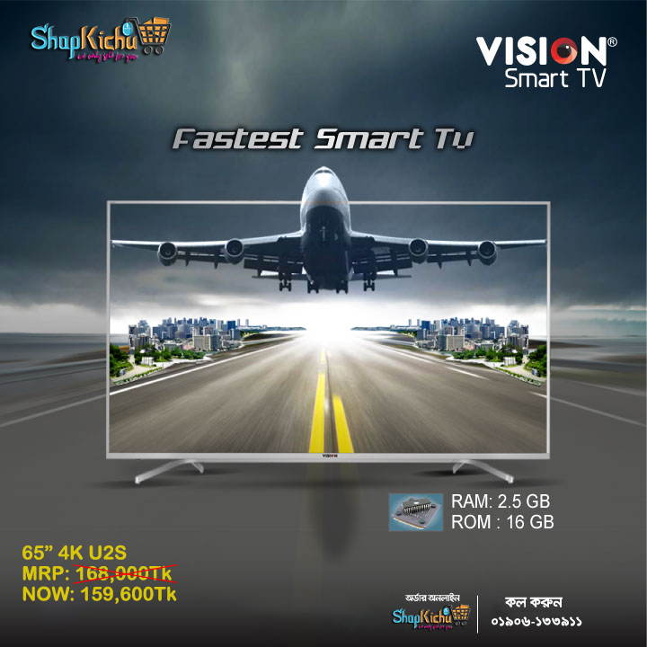 Vision 65" LED TV Google Android 4K U2S - ShopKichu | The largest ...