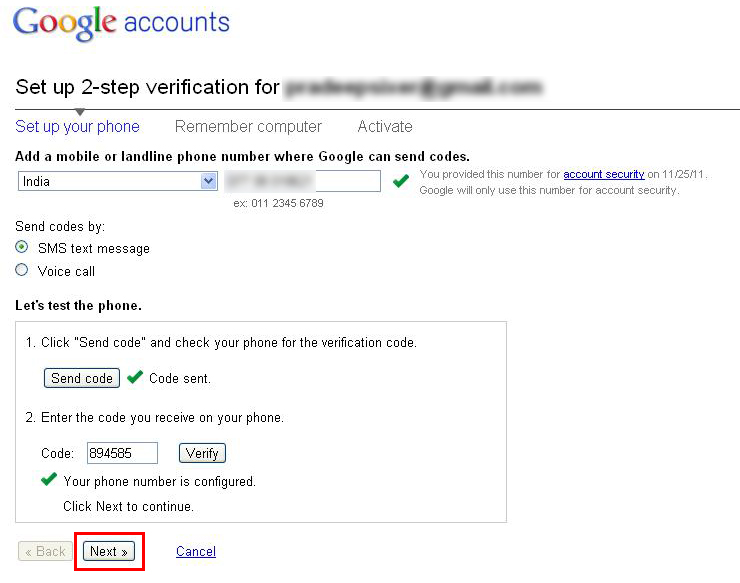 GMail - 2 Step Authentication - Tech Fishy