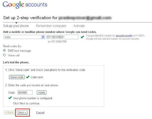 GMail - 2 Step Authentication - Tech Fishy