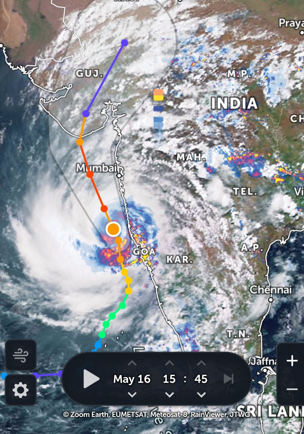 Windy Live Tracker (Monsoon Update) - Gyan Guru Updates