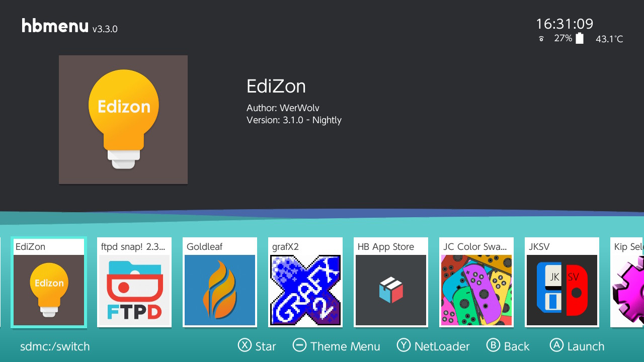 ニンテンドースイッチ hbmenu用カスタムテーマ導入方法&リンク集