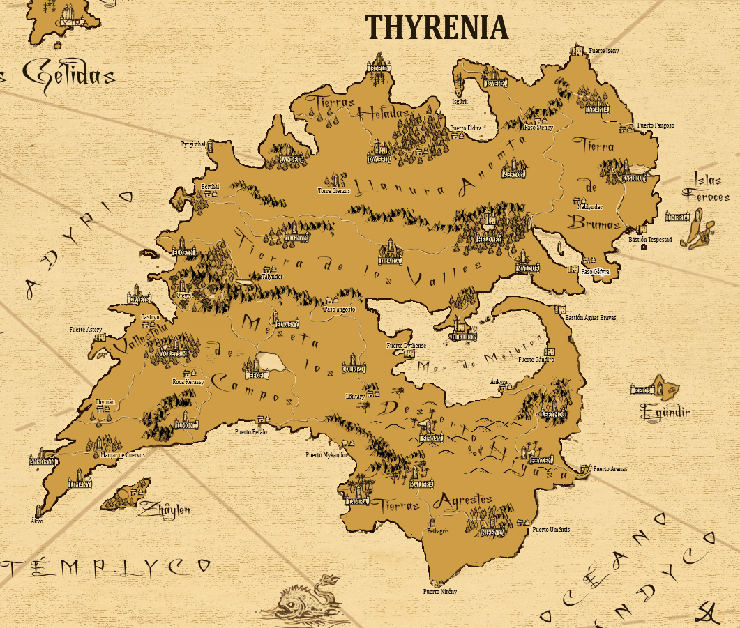 EL LEGADO DEL TIEMPO: MAPA DE THIRENAE