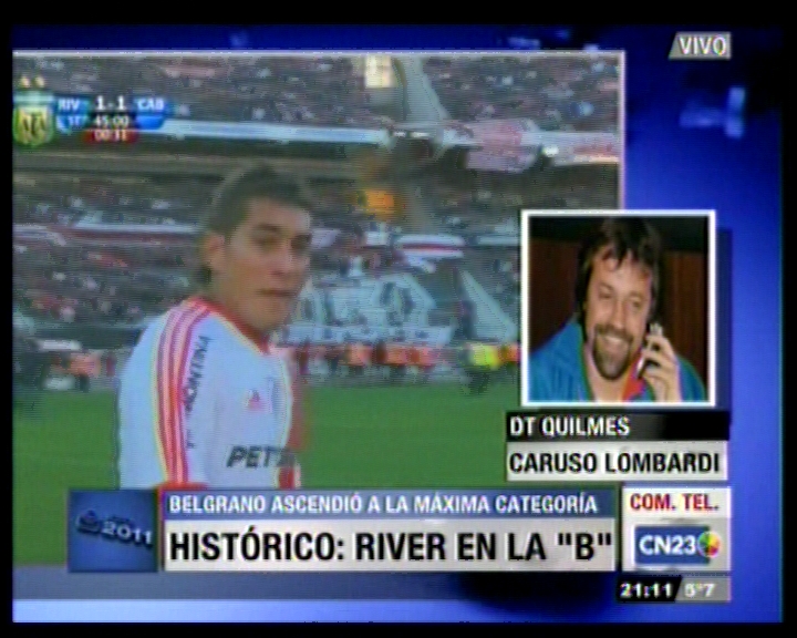 Algunas postales del descenso de River Plate en la TV Argentina | Don ...