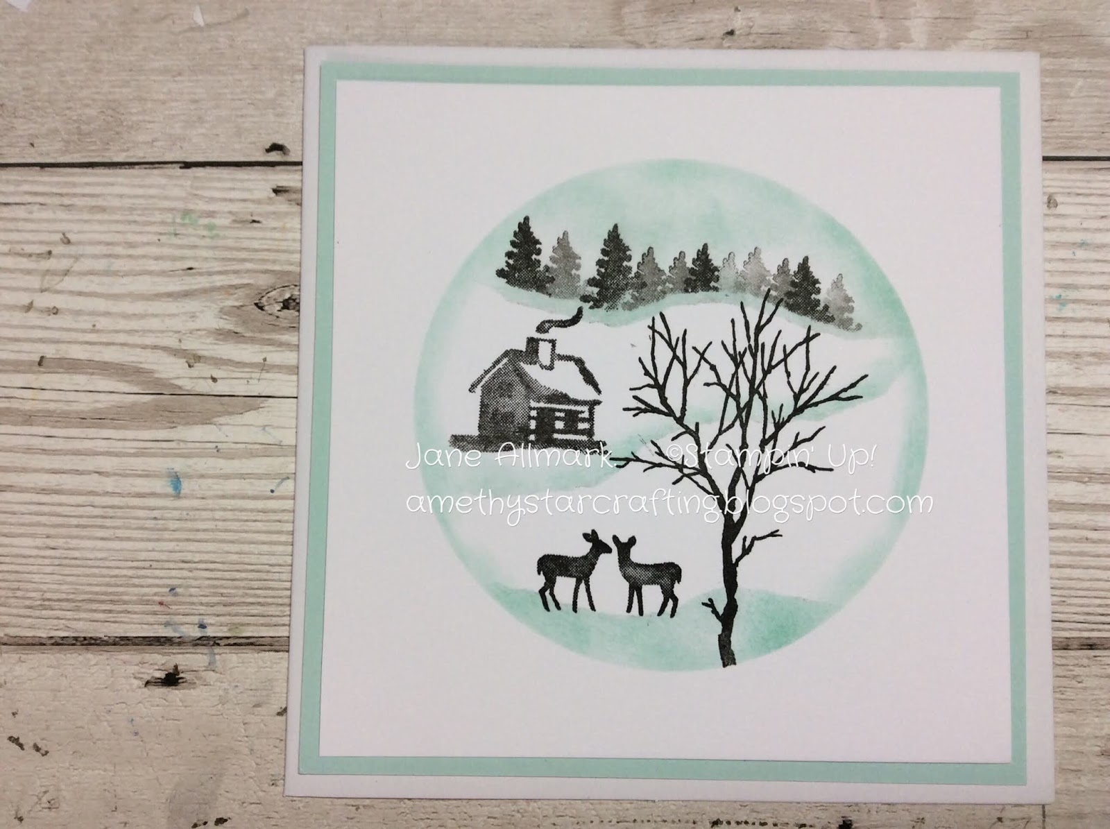 Crafting With Jane: Stampin Up Snow Front #simplestamping Winter Scene ...