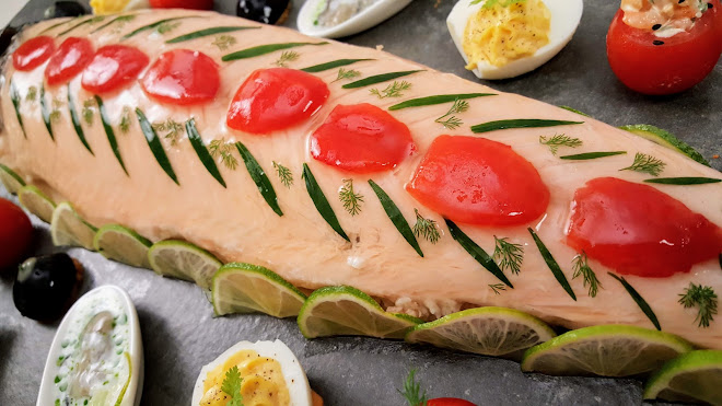 Saumon en Bellevue ou saumon froid en gelée