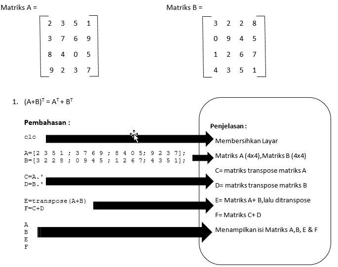 Matlab Matriks Transpose