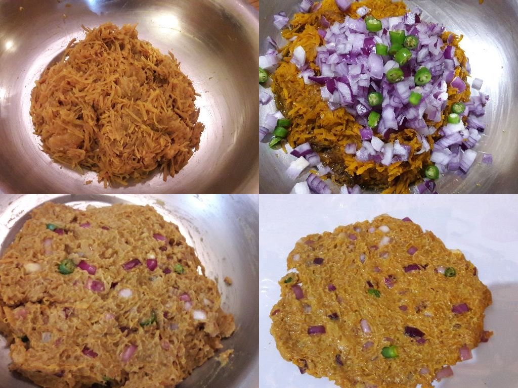 Sweet Pumpkin Rotti / Roti / Cheeni kayi thalipittu
