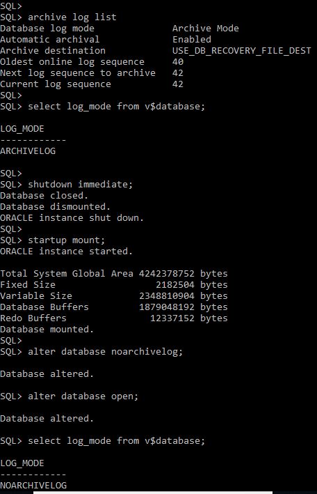 Tutorial IT Point: Disable Archive log mode Tutorial IT Point: Disable Archive log mode