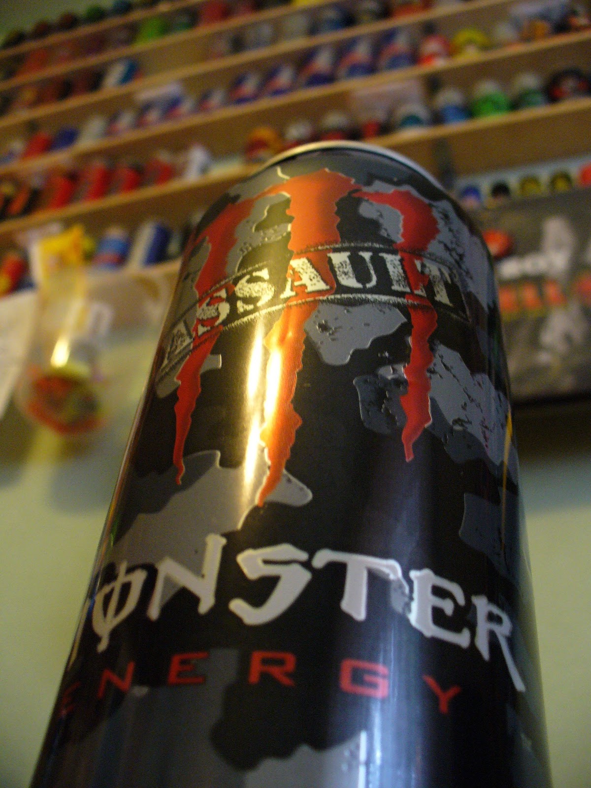 World of Energy Drinks: Cans from my Collection #1 Monster Assault old camo