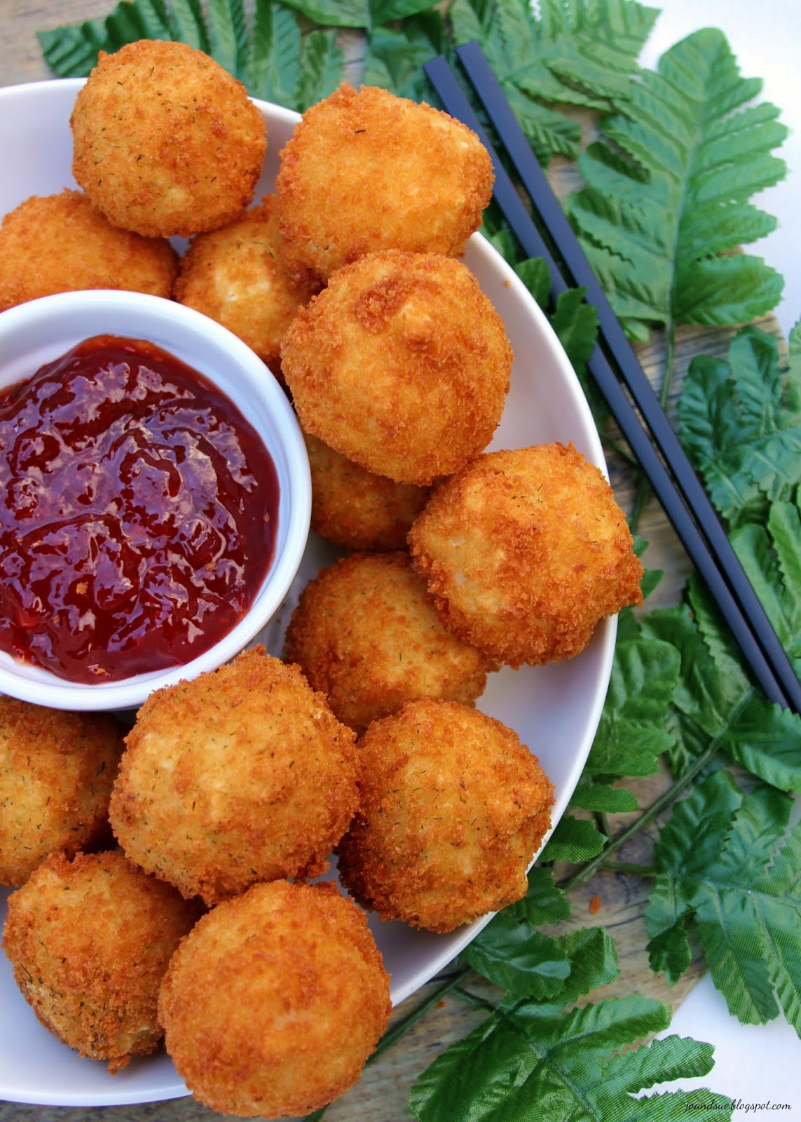 Jo and Sue: Crunchy Pickle Rice Balls with Spicy Red Pepper Jelly