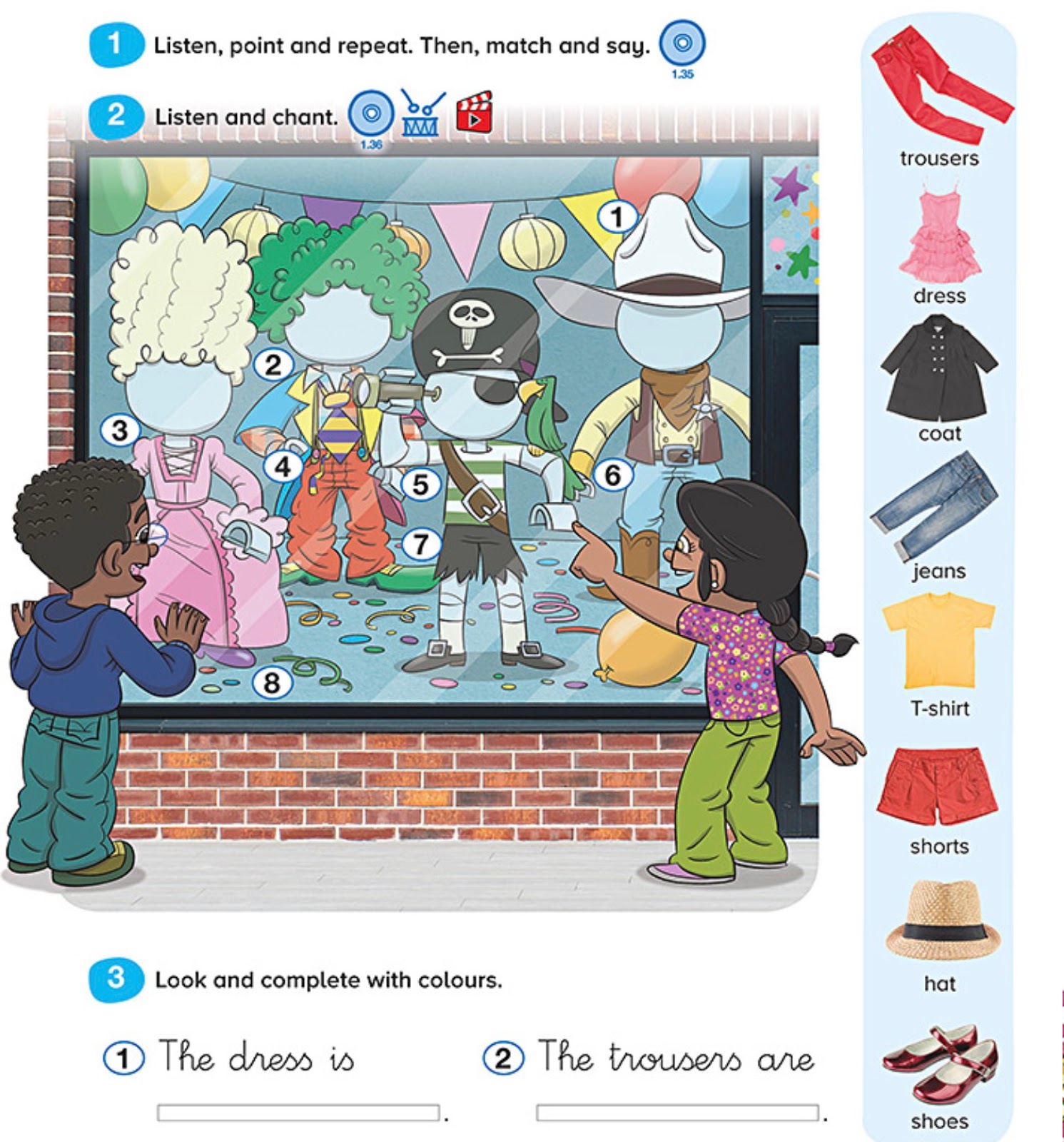 Ludy Virtual: Inglés 2º de Primaria (clothes and hobbies)
