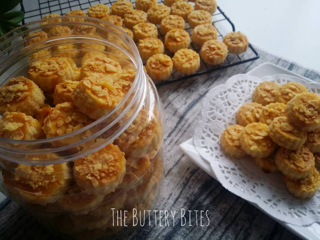 Resepi Biskut Suji Cornflakes | The Buttery Bites
