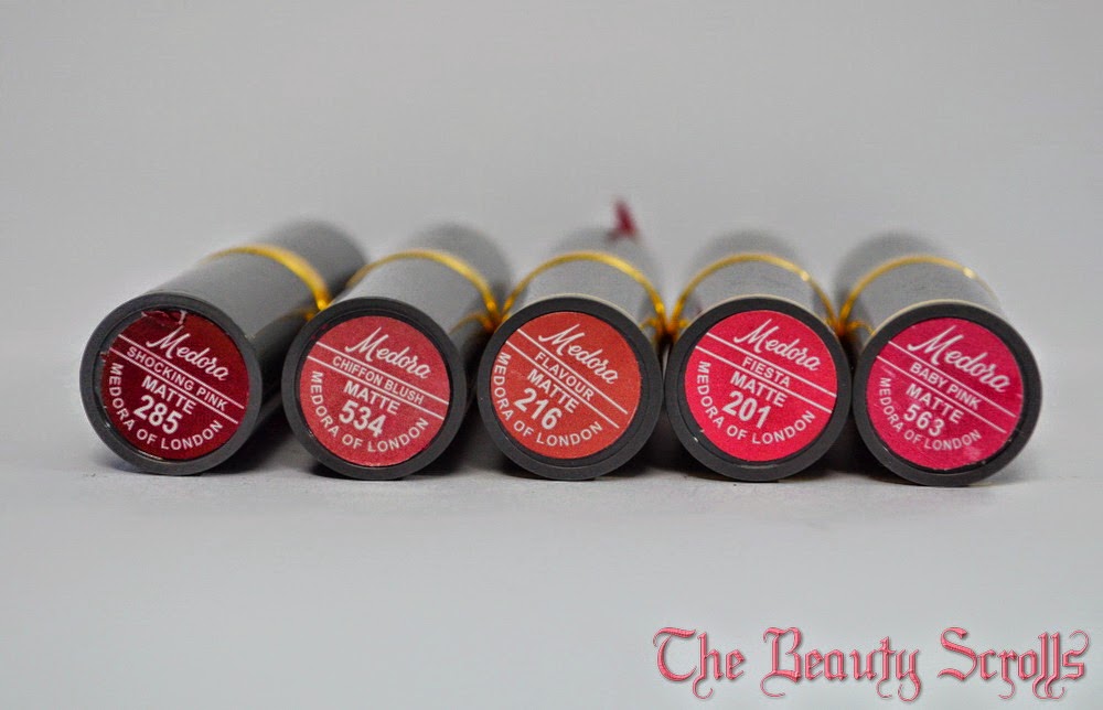 The Beauty Scrolls: Medora Of London Lipstick Collection - Review And ...
