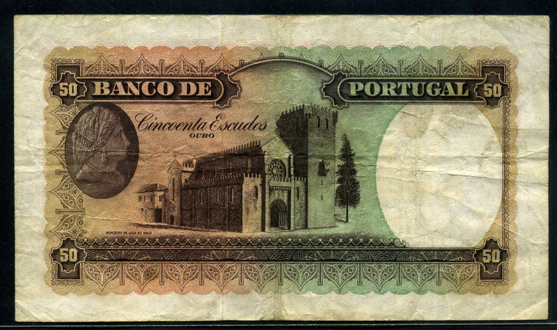 Portuguese banknotes 50 Escudos banknote of 1949 Ramalho Ortigão|World ...