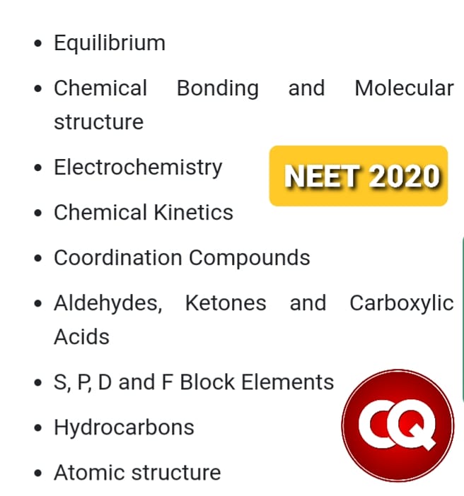 Most Important Chapters For NEET 2020 Chemistry most-important-chapters-for-neet-2020-chemistry