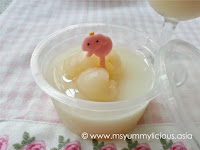 Smooth Soya Bean Pudding with Longan - Yummy~licious + Baby~licious