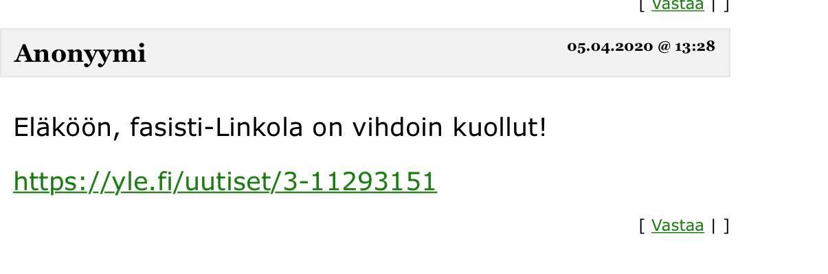 YLE WATCH: PENTTI LINKOLA IN MEMORIAM 1932-2020