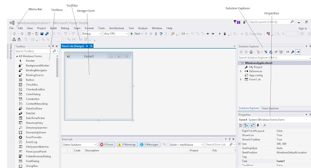 Mengenal Tampilan Utama Visual Basic .NET - VBnetID