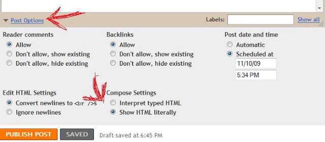 How to write HTML Java code inside blogger blog post