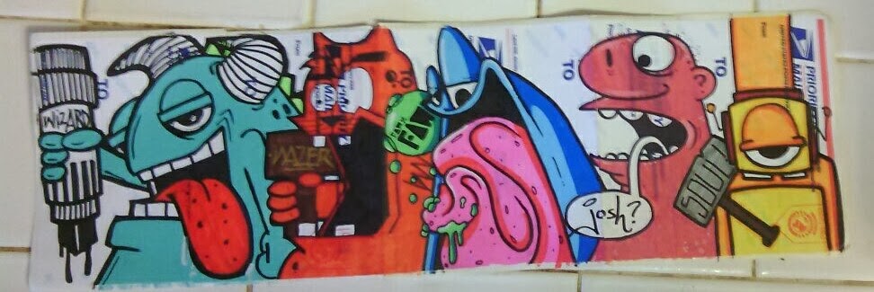 Graffiti Wall: graffiti sticker characters by wizard