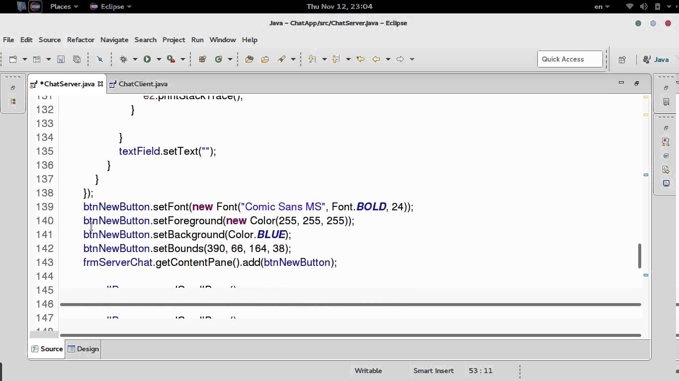 80 JAVA Swing GUI Chat Application | كورسات بالعربي