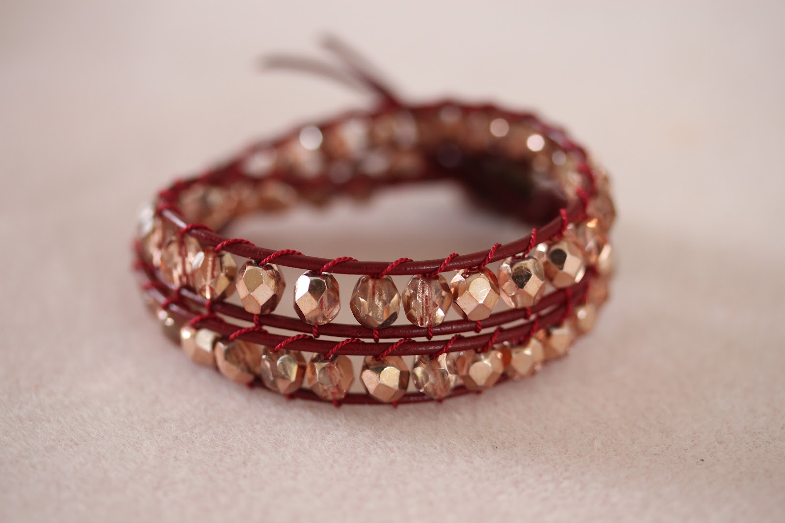 Moda File: DIY: BEAD AND LEATHER WRAP 'CHAN LUU' BRACELET