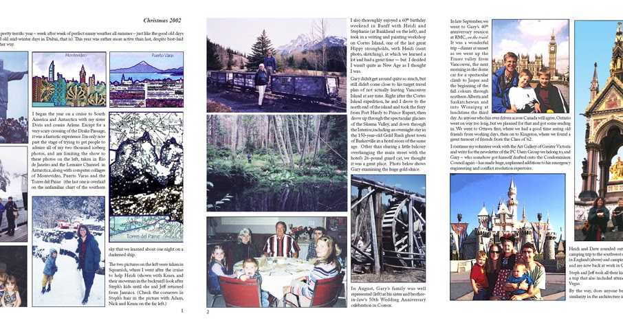 1150 Words by Charlene Brown: Our expanded 2002 Christmas letter