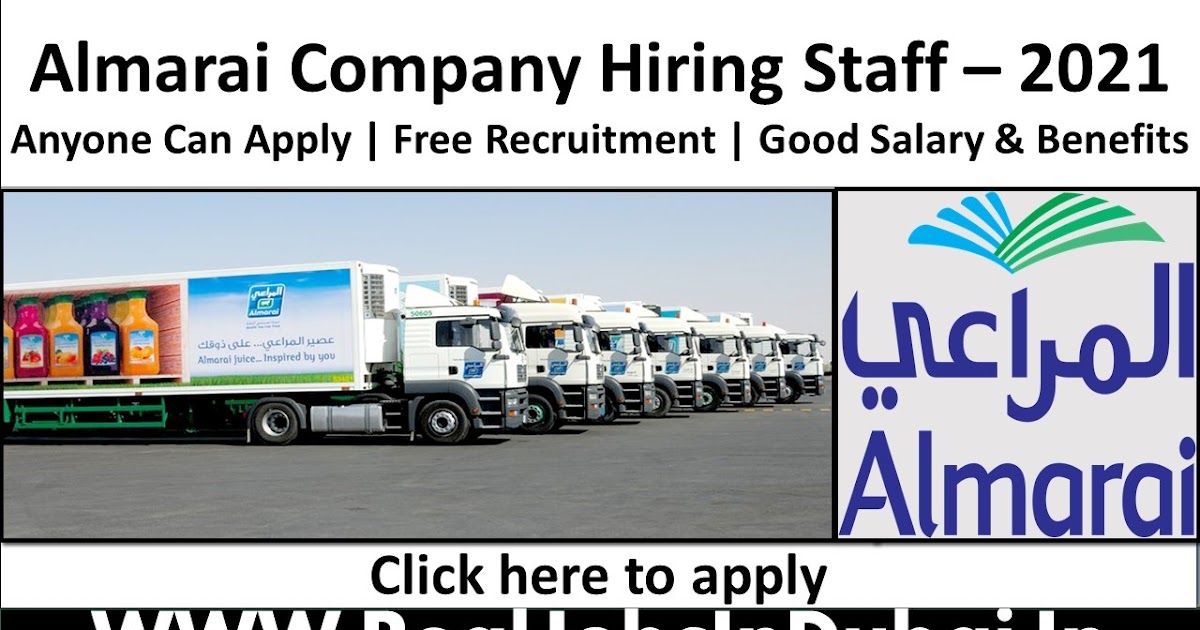 Almarai Careers Jobs Vacancies 2021