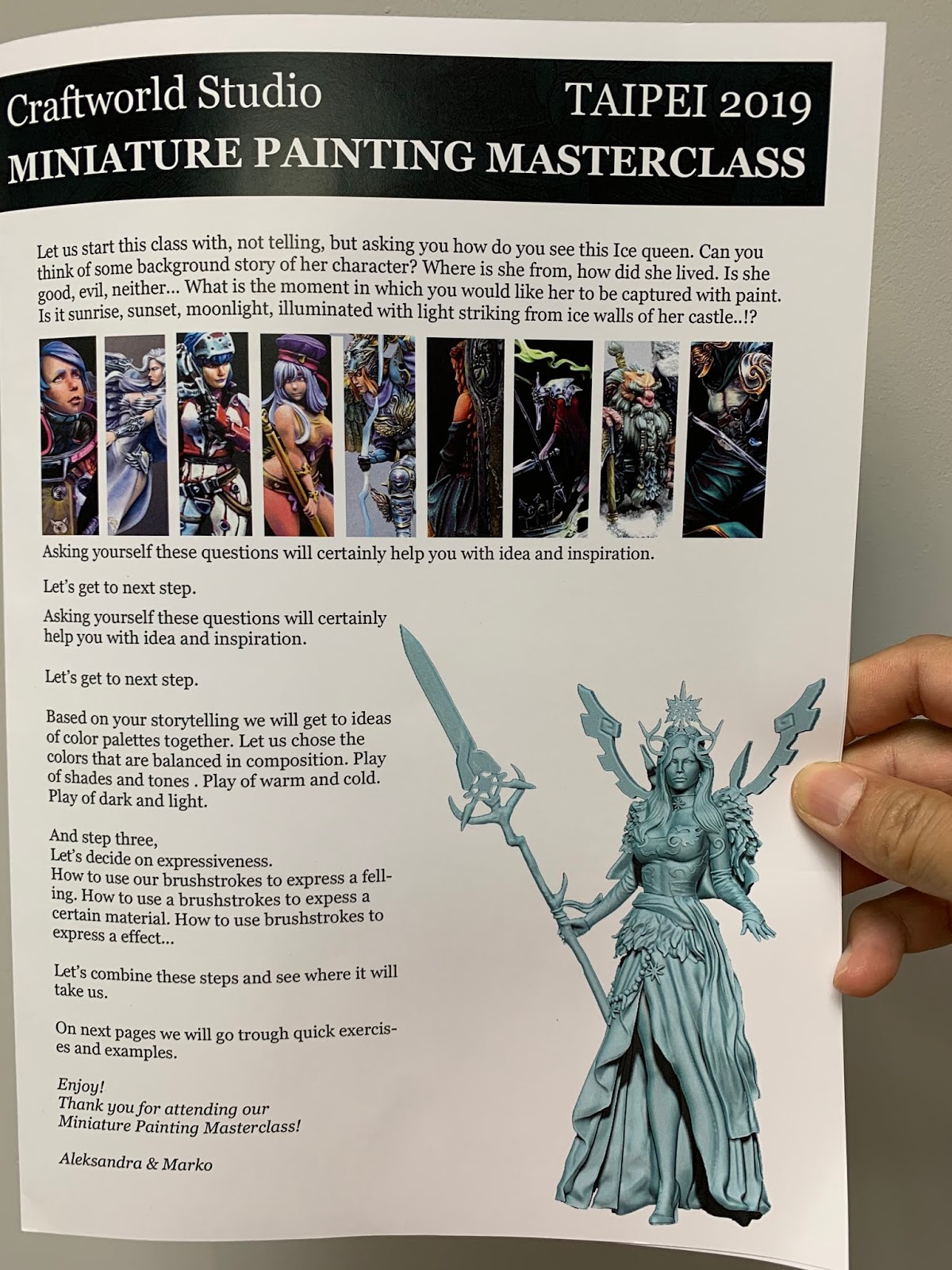 Miniature painting class by Craftworld Studio