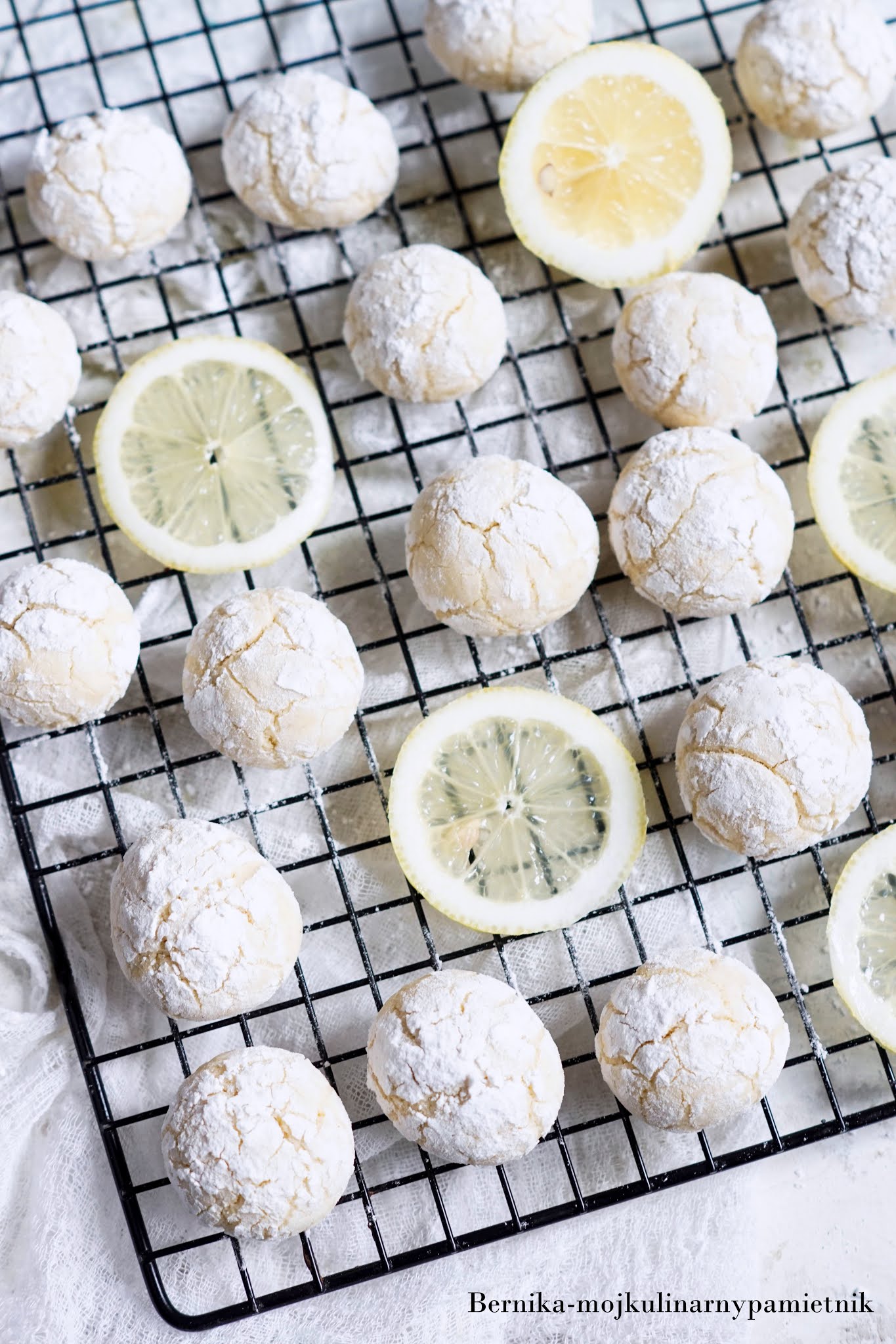 Cytrynowe popękane ciastka | Bernika - mój kulinarny pamiętnik