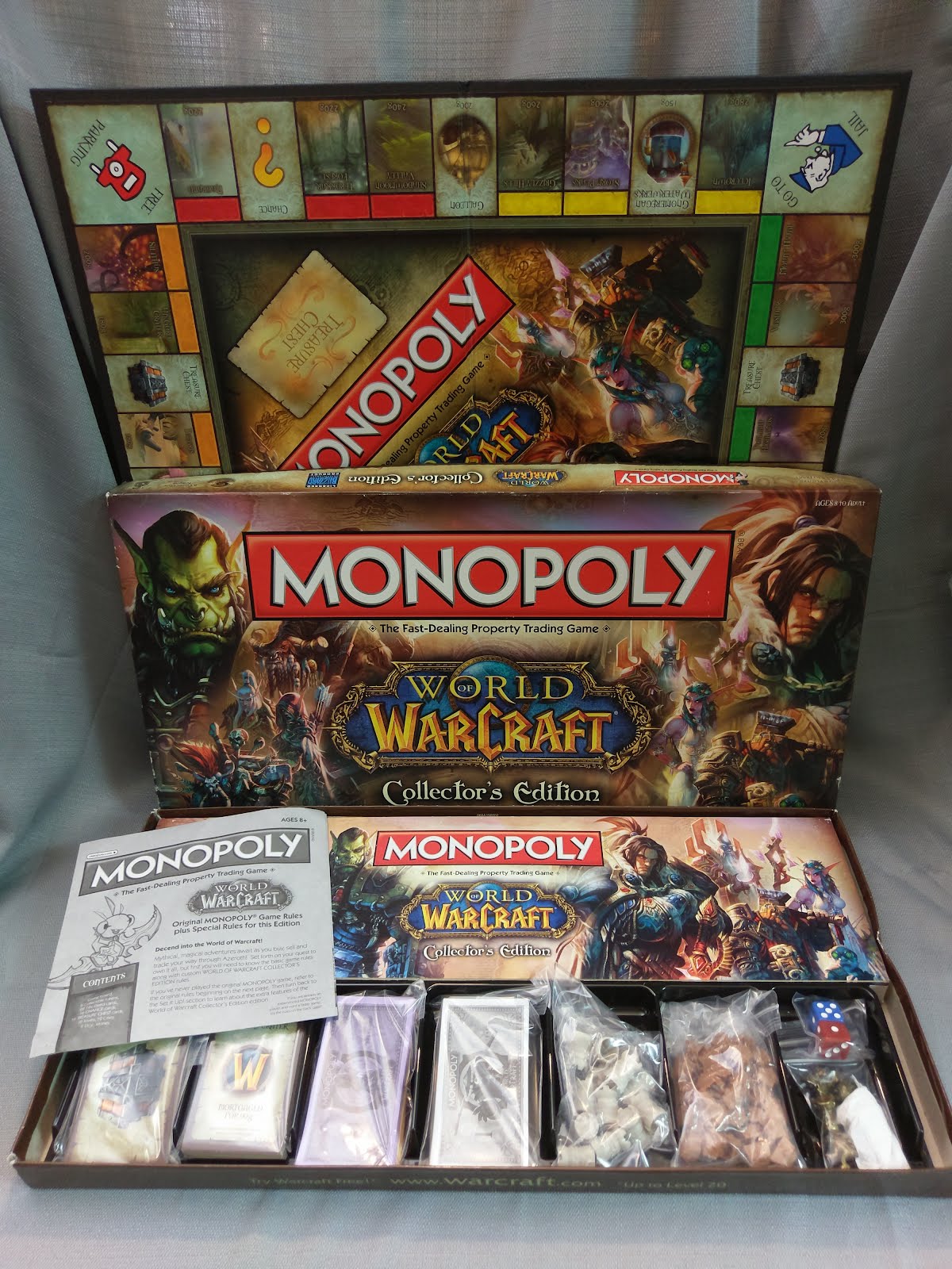 WOW World of Warcraft Collector's Edition Monopoly 2012 COMPLETE ~ N/A